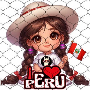 Cute Chibi Peruvian Baby Girl Png, 20 PNG, Proud Peruvian, Peruvian ...