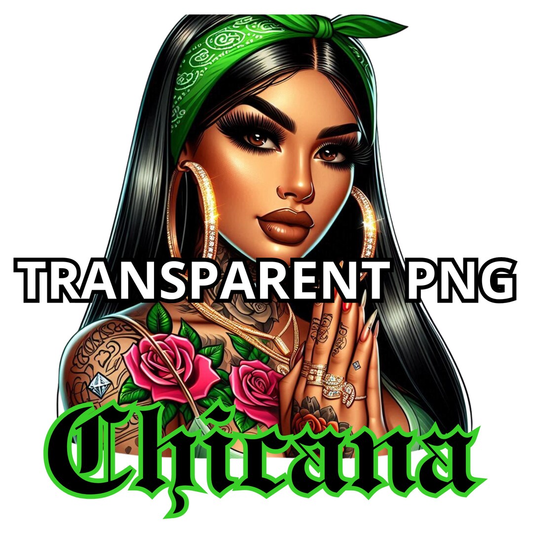 Chicana Clipart, TRANSPARENT PNG, Chicano Woman Png, Latina Woman Png ...