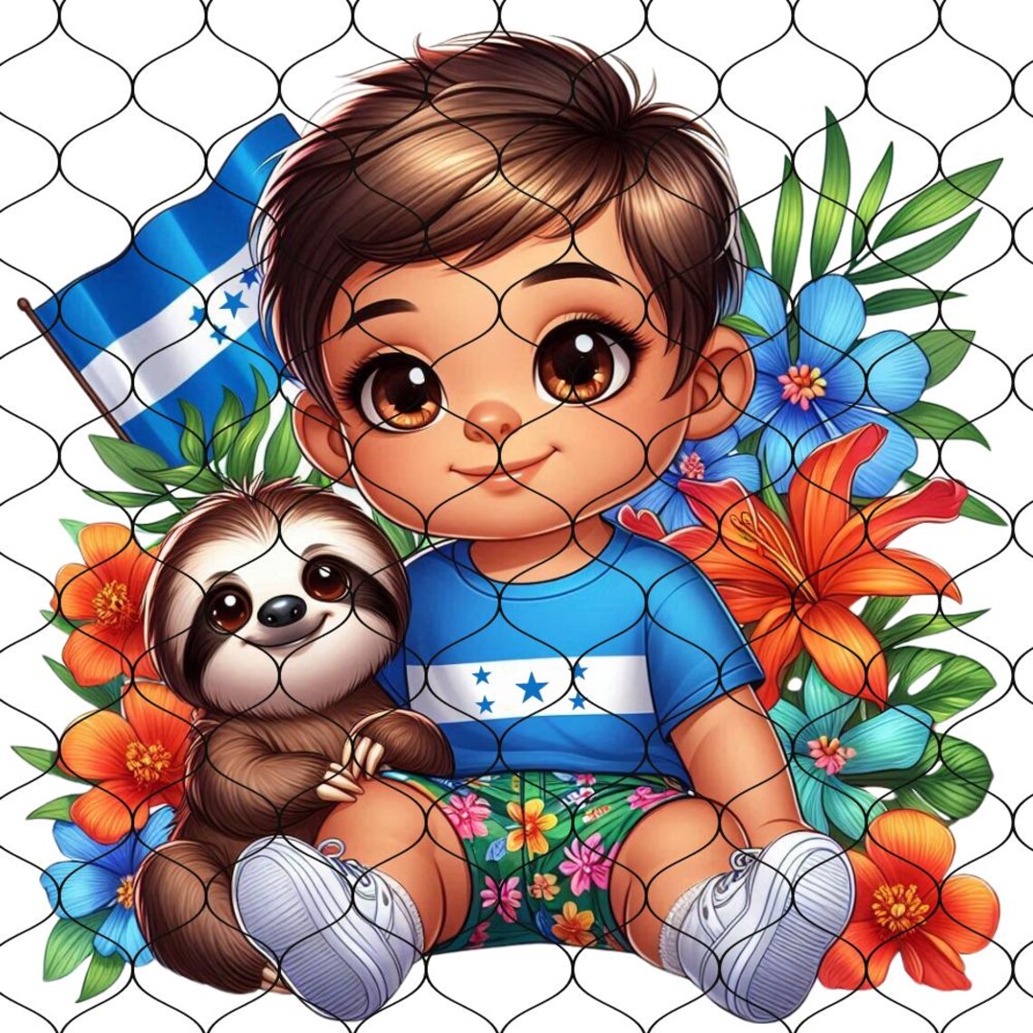 30 Chibi Cute Honduran Baby Boy Png, Honduras Boy Png, Latino Clipart ...