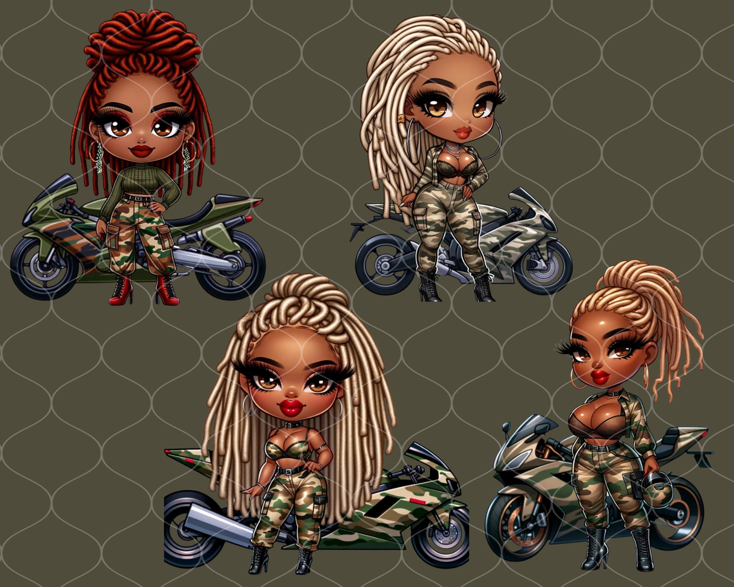 Chibi Army Girl, 30 PNG, Army Girl Clipart, Army Clipart, Military ...