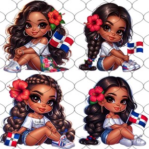 Chibi Cute Dominican Republic Baby Girl Png, 30 Png, Dominican Republic ...