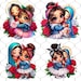 Chibi Cute Latina Baby Girl Virgin Mary Png, 12 Png, Latina Princess ...