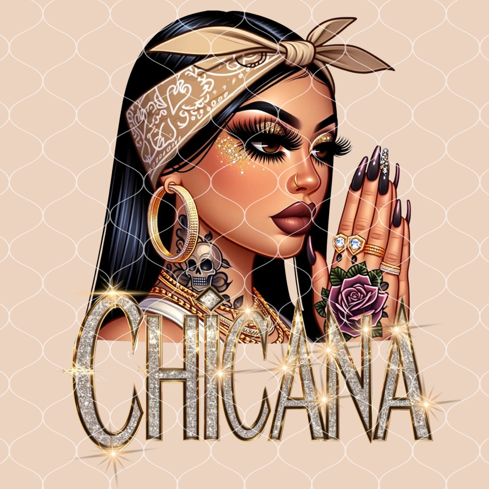 Chicana Clipart, TRANSPARENT PNG, Chicano Woman Png, Latina Woman Png ...