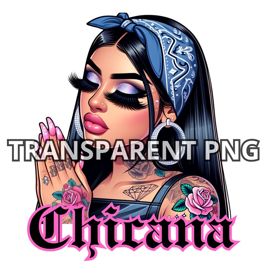 Chicana Clipart, TRANSPARENT PNG, Chicano Woman Png, Latina Woman Png ...