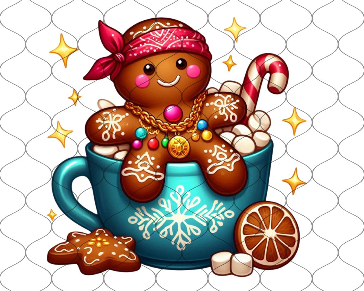 Chicano Gingerbread Man, 25 Png, Chicano Png, Latino Png, Gingerbread ...