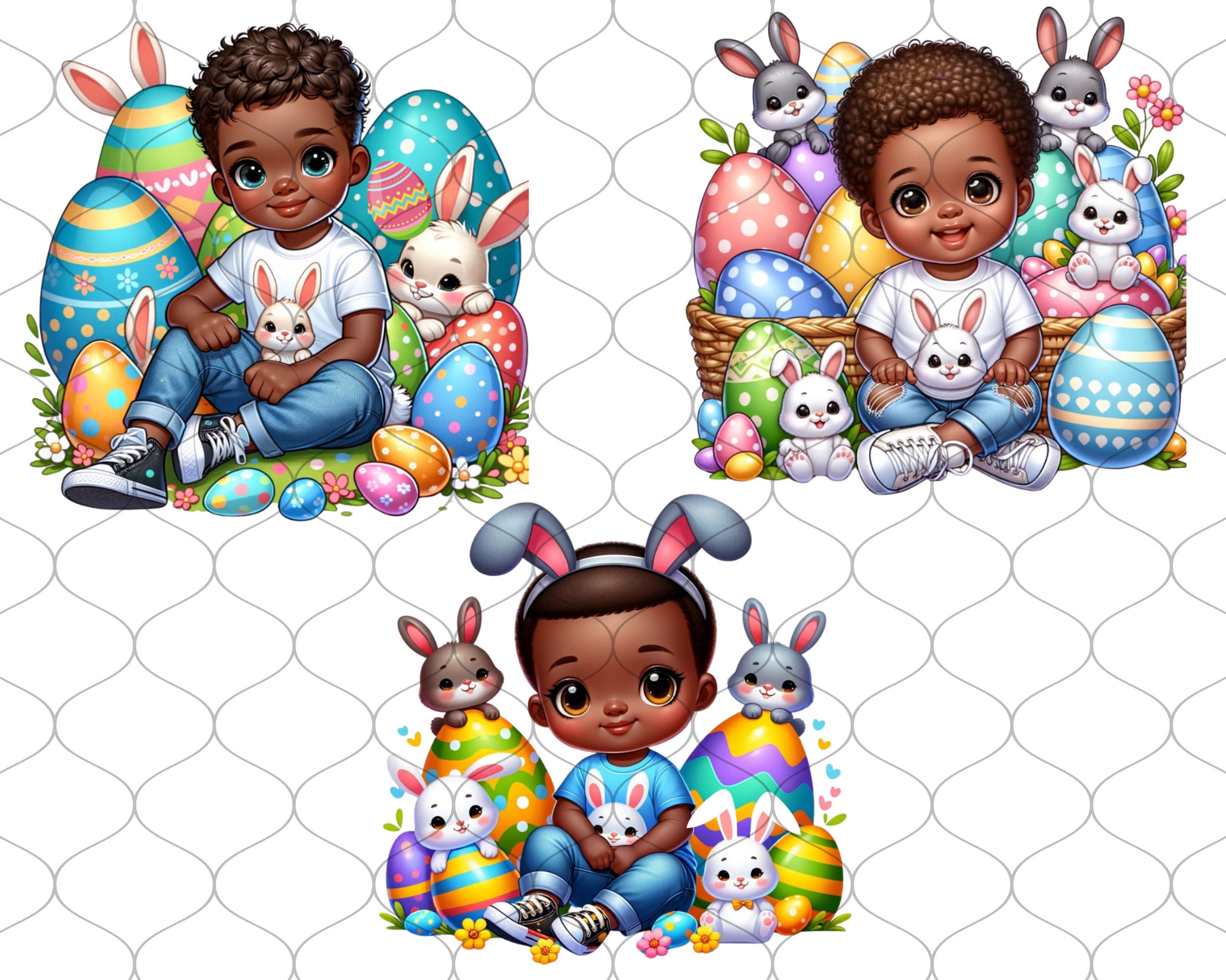 Easter Cute Black Boy Png, 30 PNG, Easter Clipart, Black Boy Clipart ...