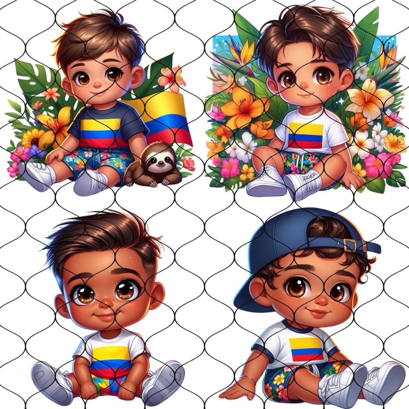 35 Chibi Cute Colombian Baby Boy Png, Colombian Boy Png, Proud ...