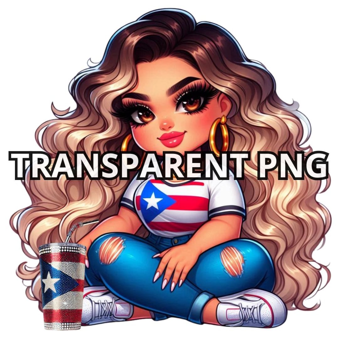 Curvy Boricua Png, Curvy Latina Png, Plus Size Puerto Rican Girl Png ...