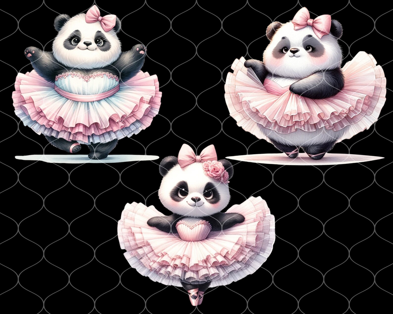 Cute Panda Ballerina, 22 PNG, Ballerina Clipart, Pink Ballerina Png ...
