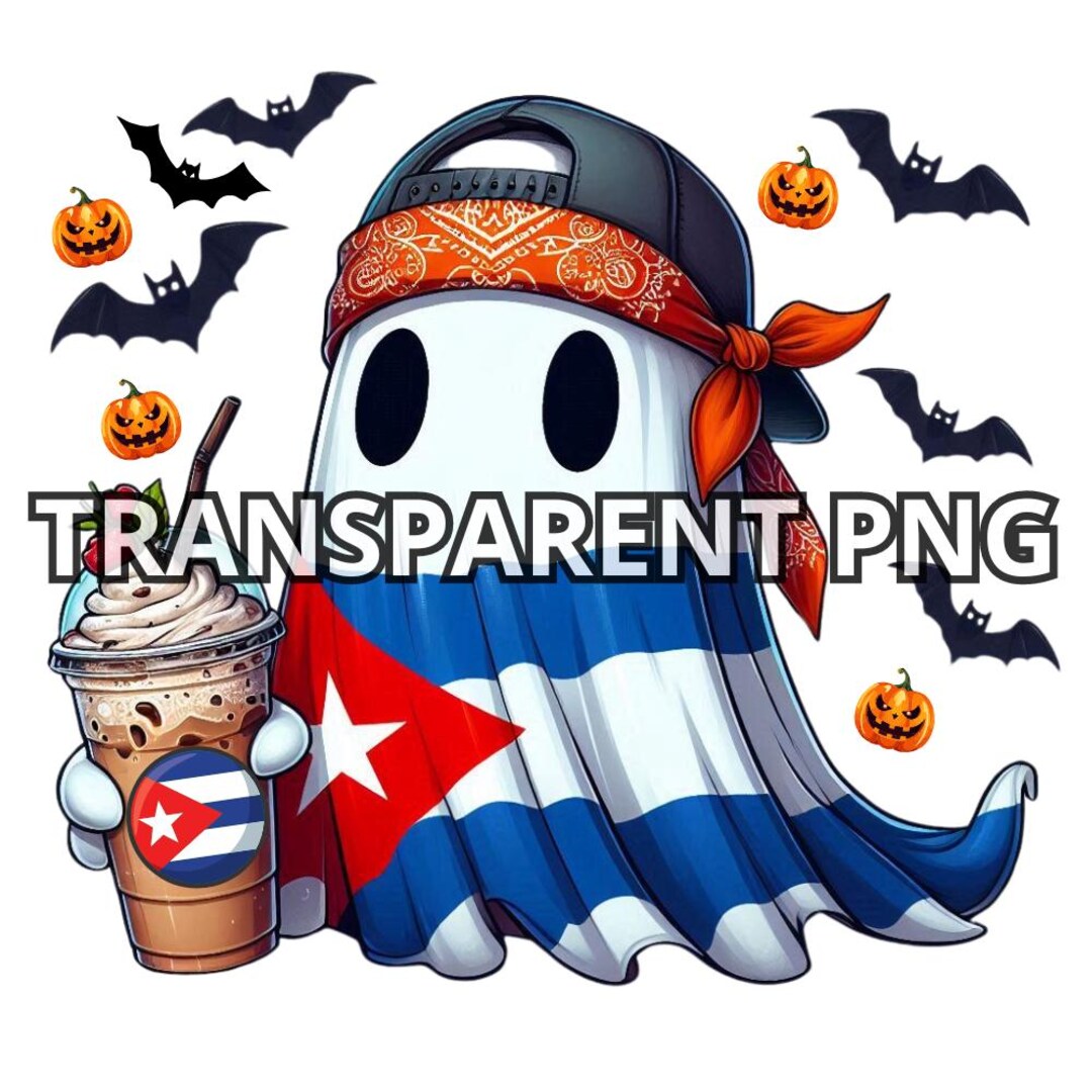 Cute Halloween Cuban Ghost Clipart, TRANSPARENT PNG, Cuba Png, Cuba ...
