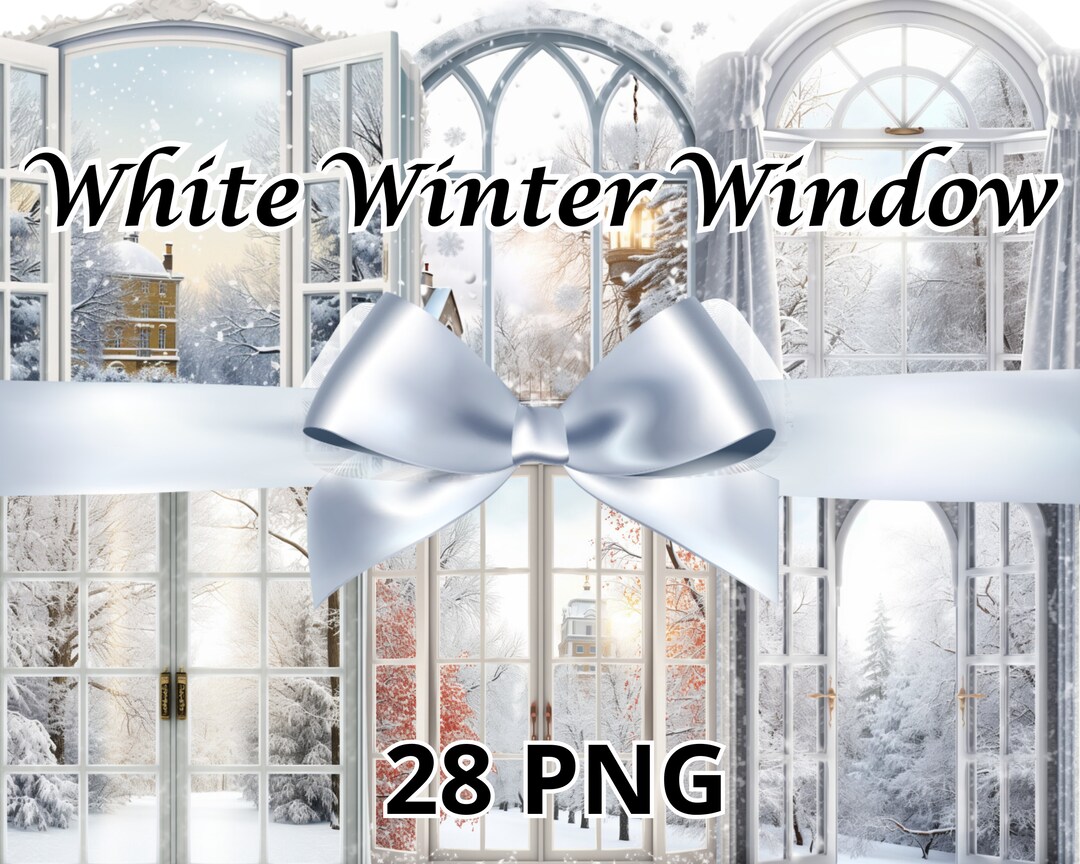 White Winter Window, 28 PNG, Winter Clipart, Window Clipart, Home ...