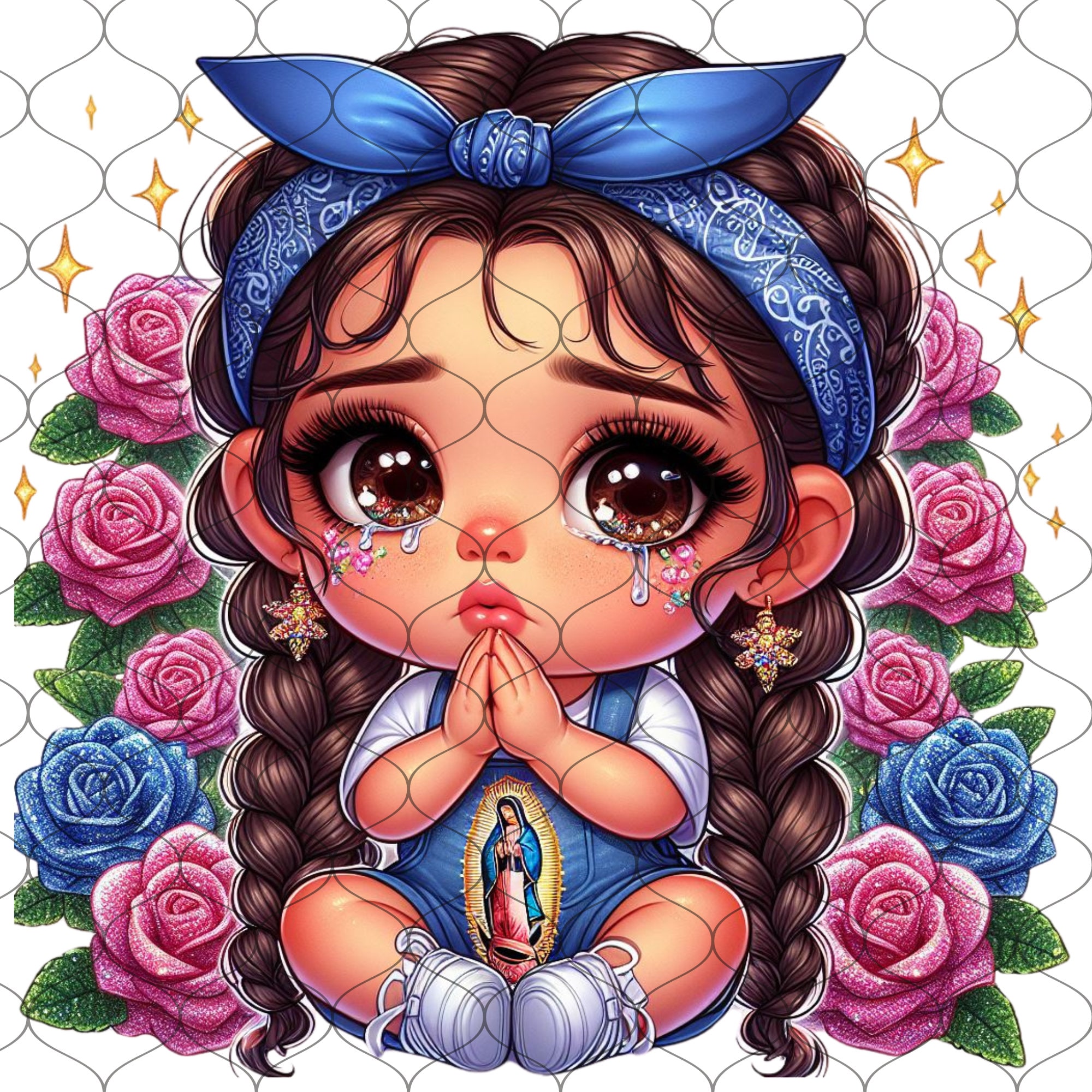 Chibi Cute Sad Latina Baby Girl Png, 20 Png, Latina Princess Clipart ...