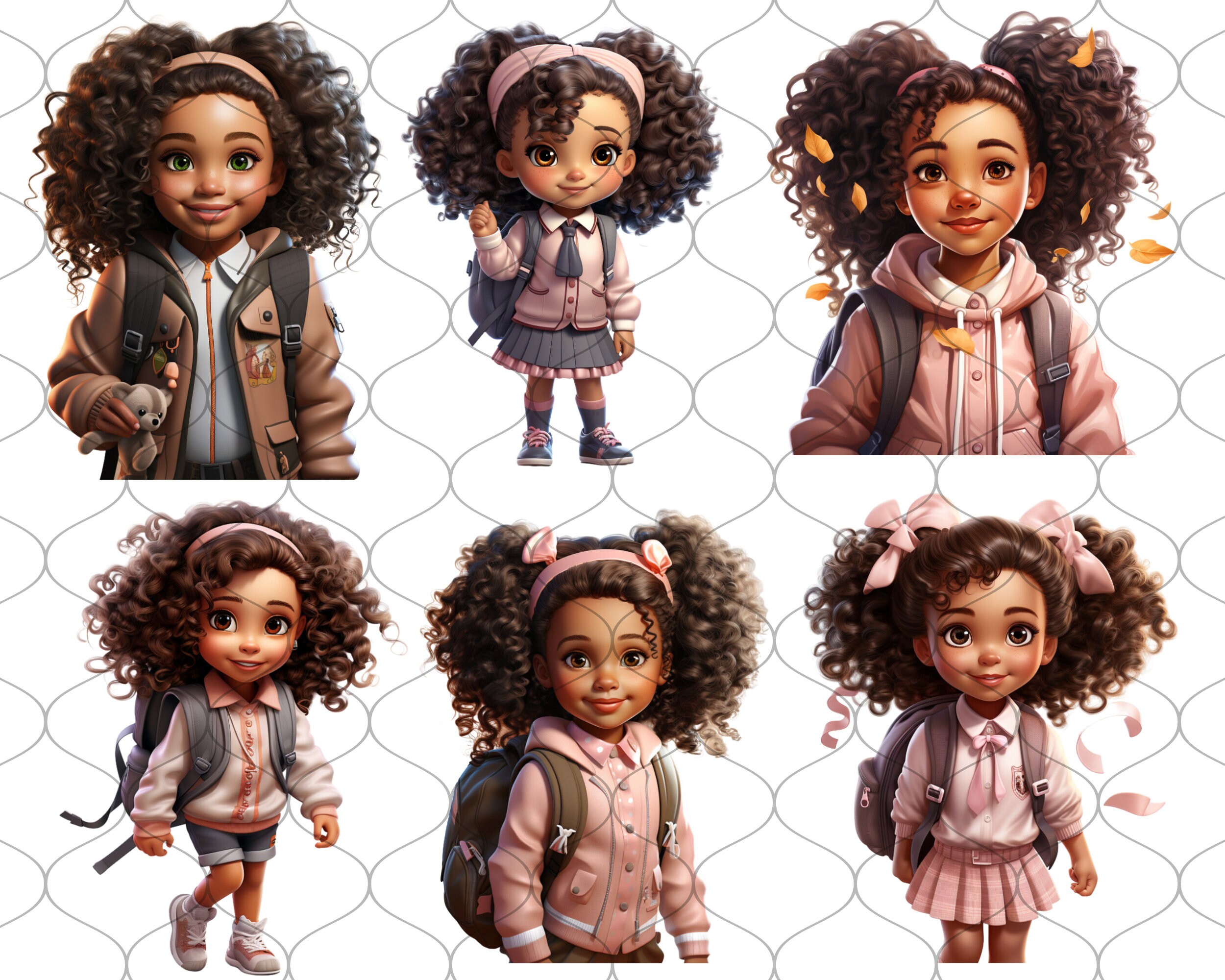 Back to School, 30 PNG, School Clipart, Back to School Children in ...