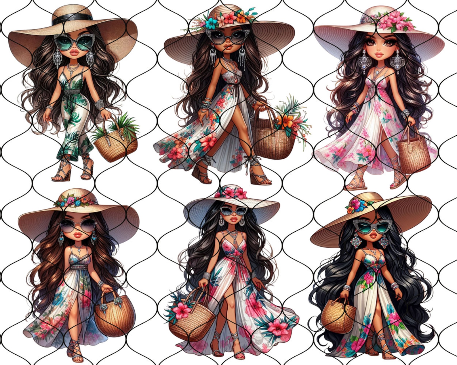 Chibi Latina Summer Diva, 50 Png, Chibi Dolls Png,chibi Girl Png,latina ...