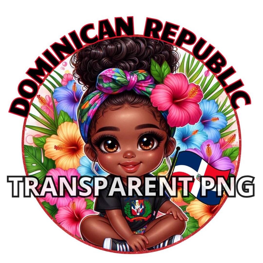 Chibi Cute Dominican Republic Baby Girl Png, TRANSPARENT PNG, Dominican ...