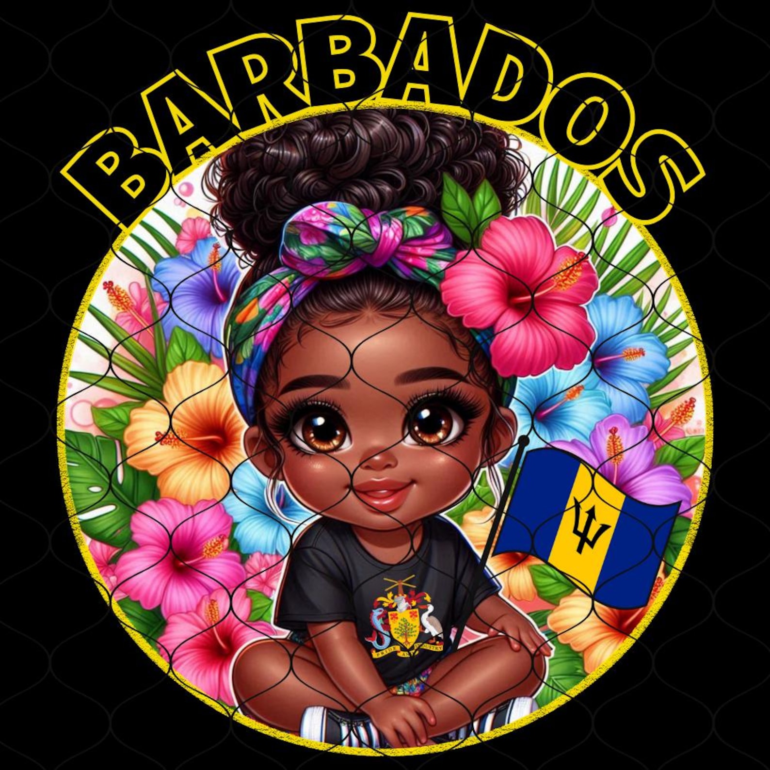Chibi Cute Barbados Baby Girl Png, TRANSPARENT PNG, Bajan Girl Png ...