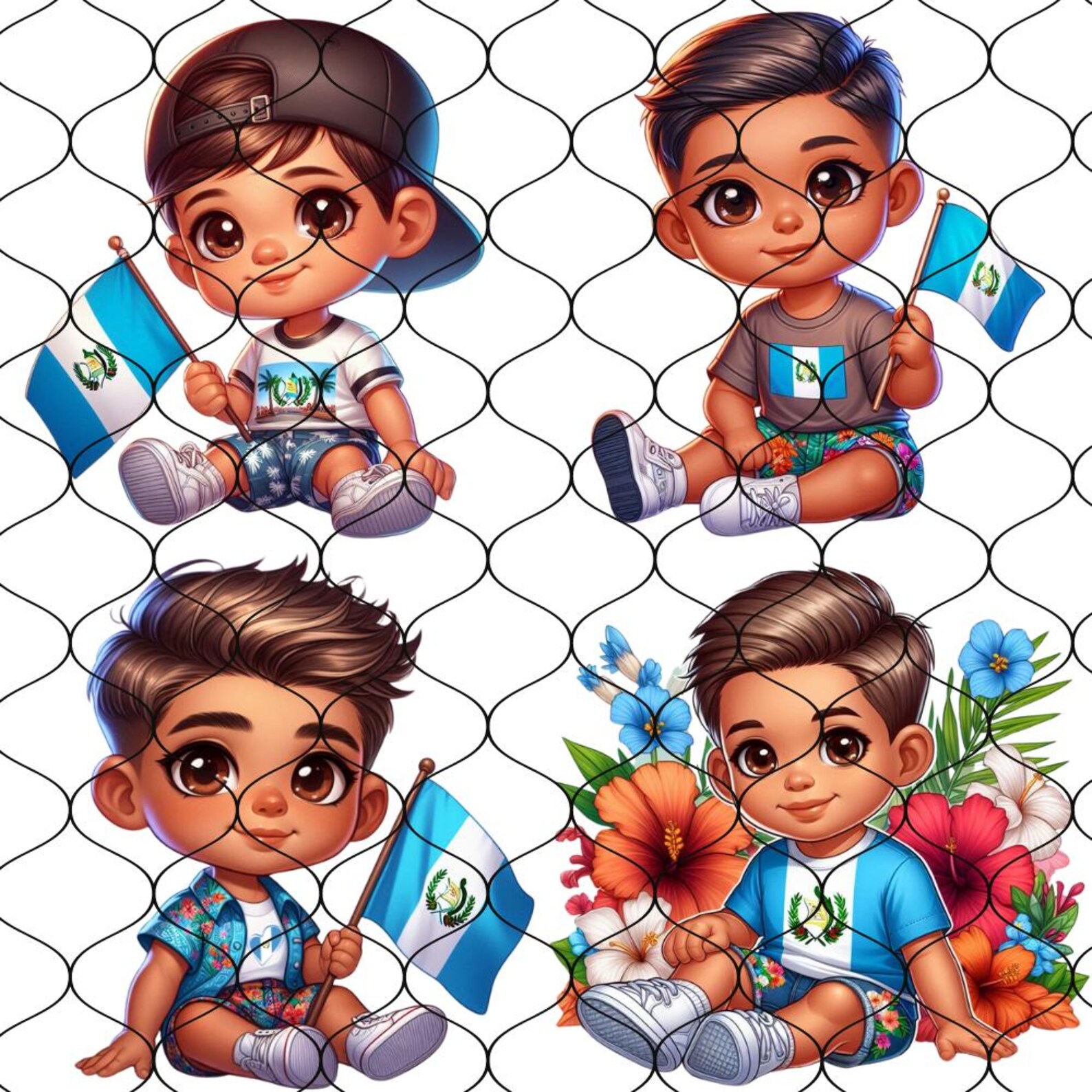 35 Chibi Cute Guatemalan Baby Boy Clipart, Guatemalan Boy Png ...