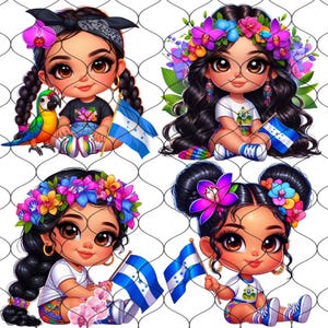 Chibi Super Cute Honduran Baby Girl Png, 25 Png, Honduras Girl Png ...