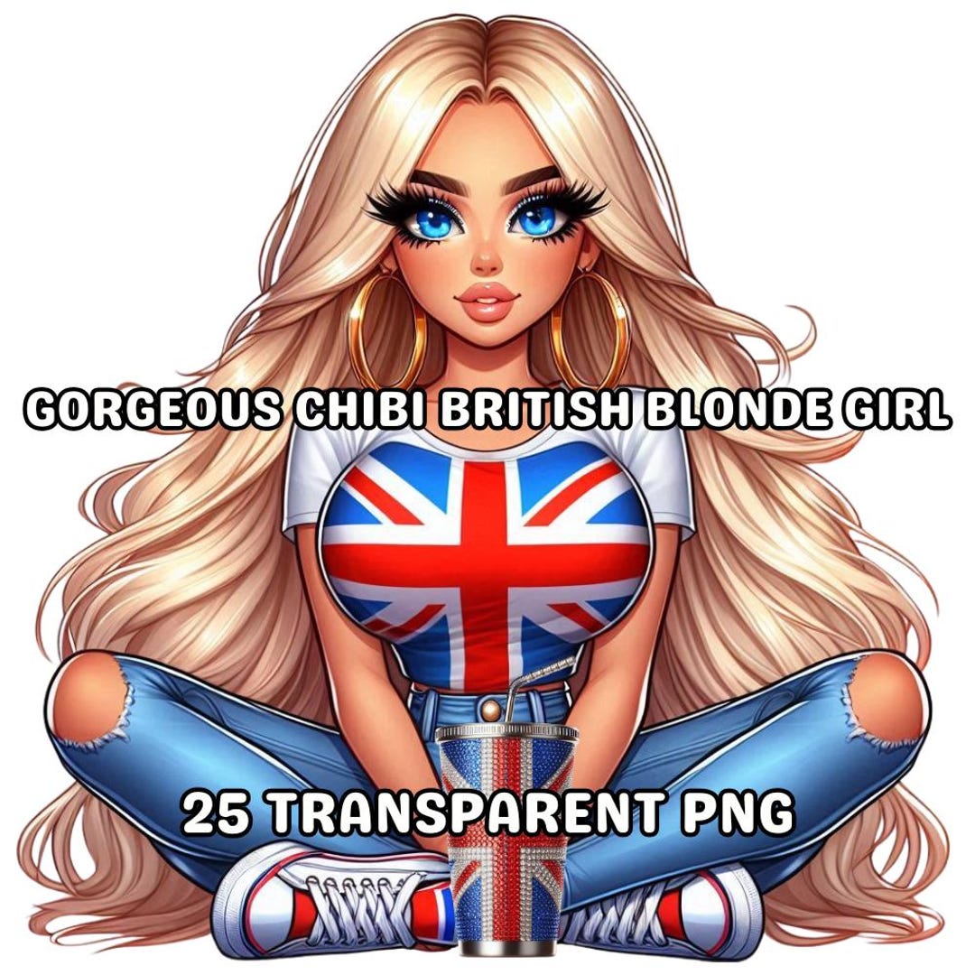 25 Gorgeous Chibi British Blonde Girl, Chibi Girl Png, Chibi Dolls Png ...