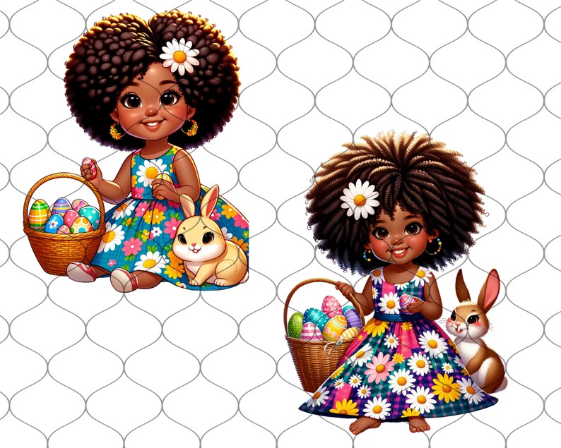 Easter Cute Black Girl Png, 26 PNG, Easter Clipart, Black Girl Clipart ...