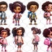 Back to School, 35 PNG, School Clipart, Back to School Children in ...