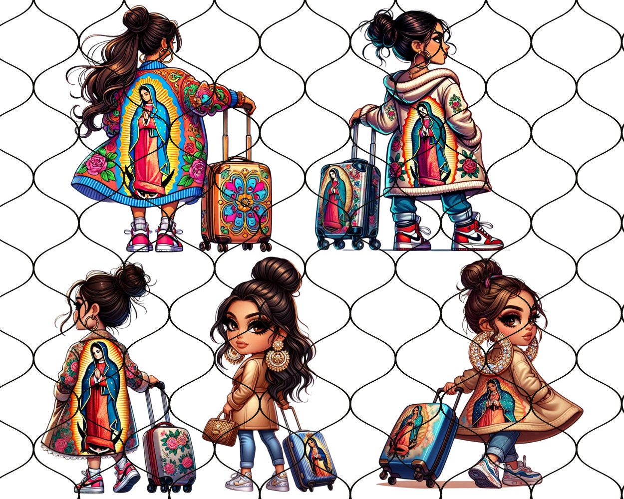 Chibi Travel Latina Girl, 26 PNG, Travel Girl Clipart, Girls Trip ...