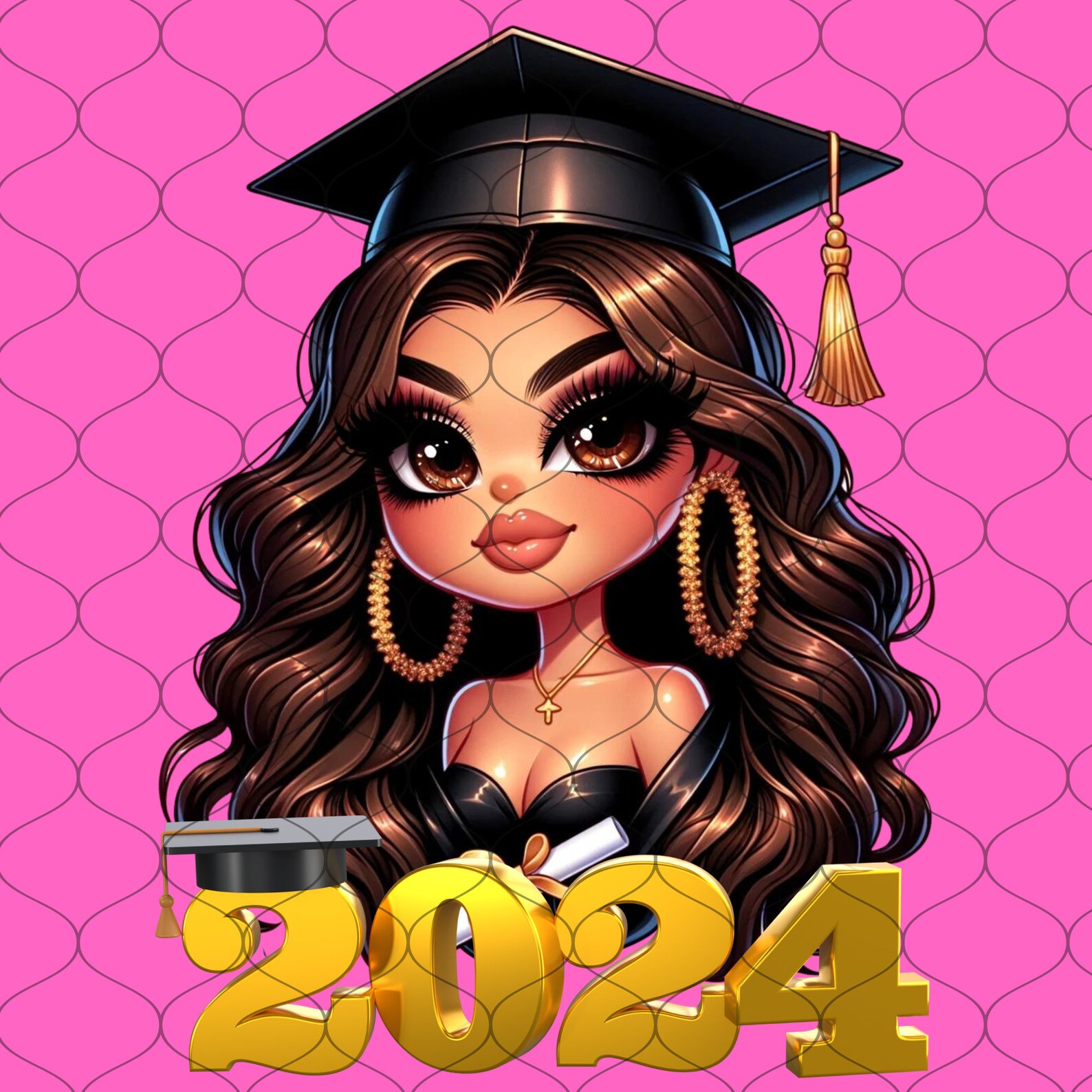 Chibi Beautiful Girl Graduation Png,transparent PNG, Class of 2024 Png ...