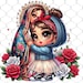 Chibi Cute Latina Baby Girl Virgin Mary Png, 12 Png, Latina Princess ...