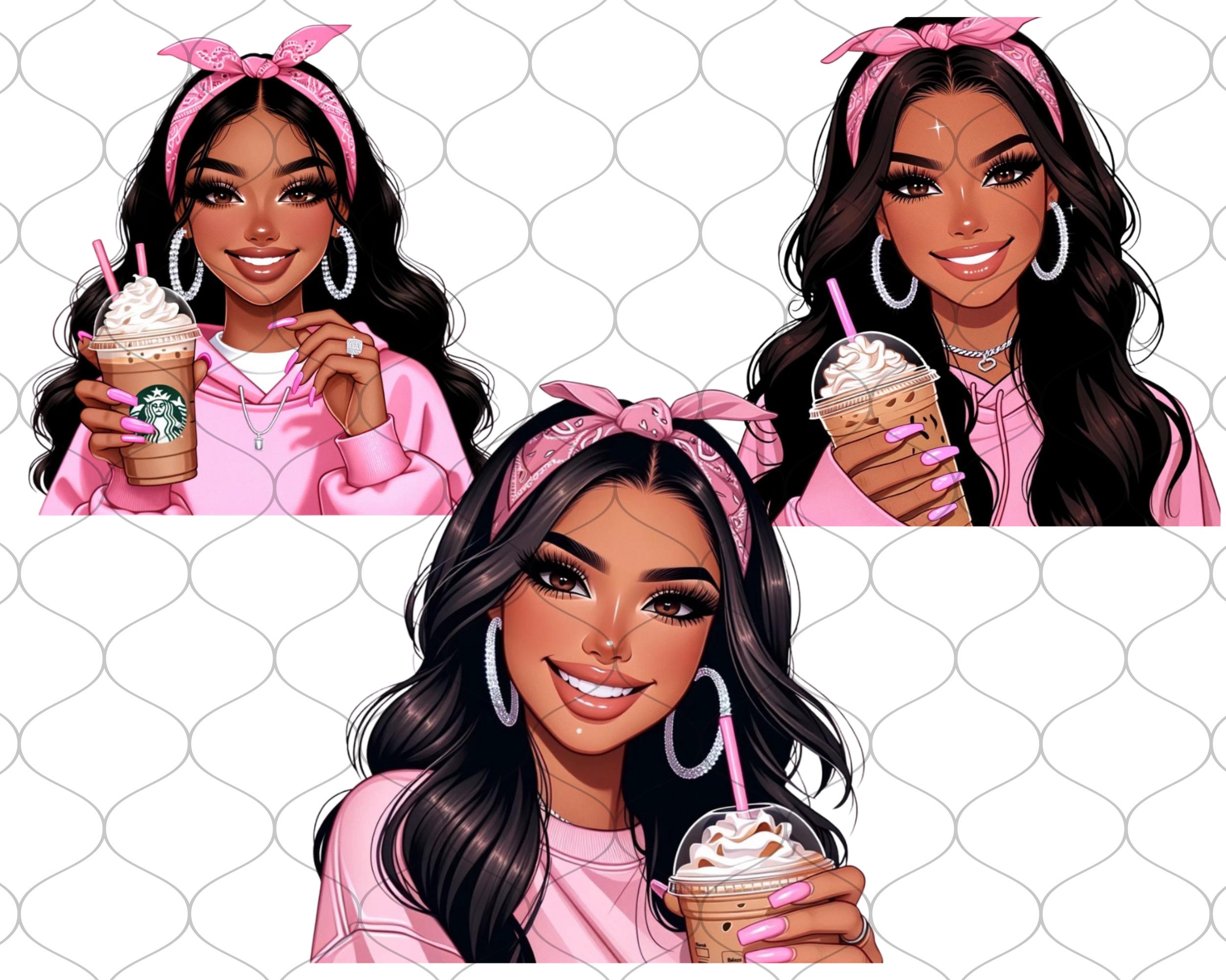 Pink Gorgeous Latina,15 PNG, Latina Woman Png, Latina Clipart, Chicano ...