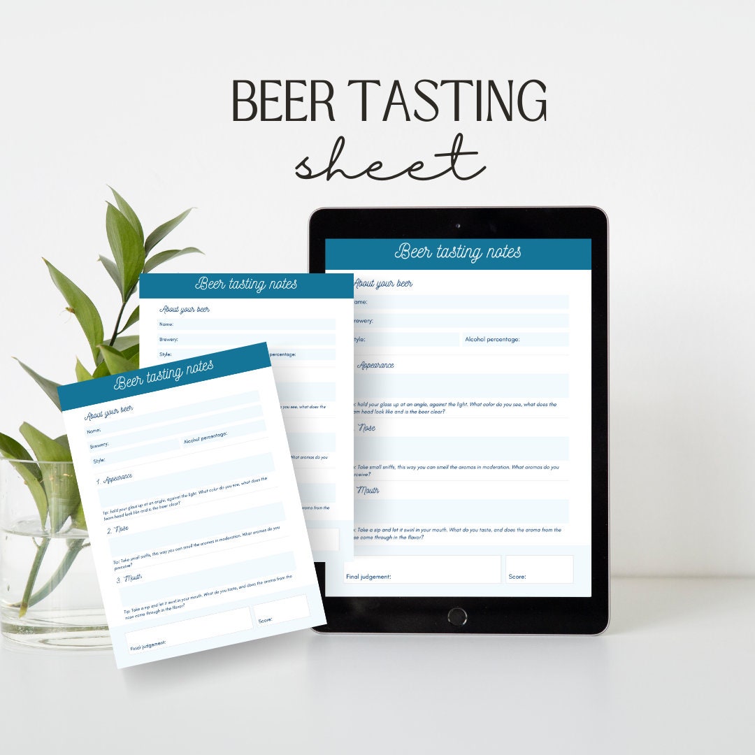 Hoppy Moments: Downloadable Beer Tasting Sheet - Ideal as a Gift ...