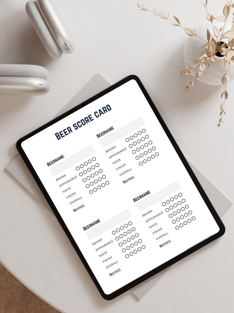 Craft Beer Tasting Sheet - Printable Beer Rating Guide for Enthusiasts ...