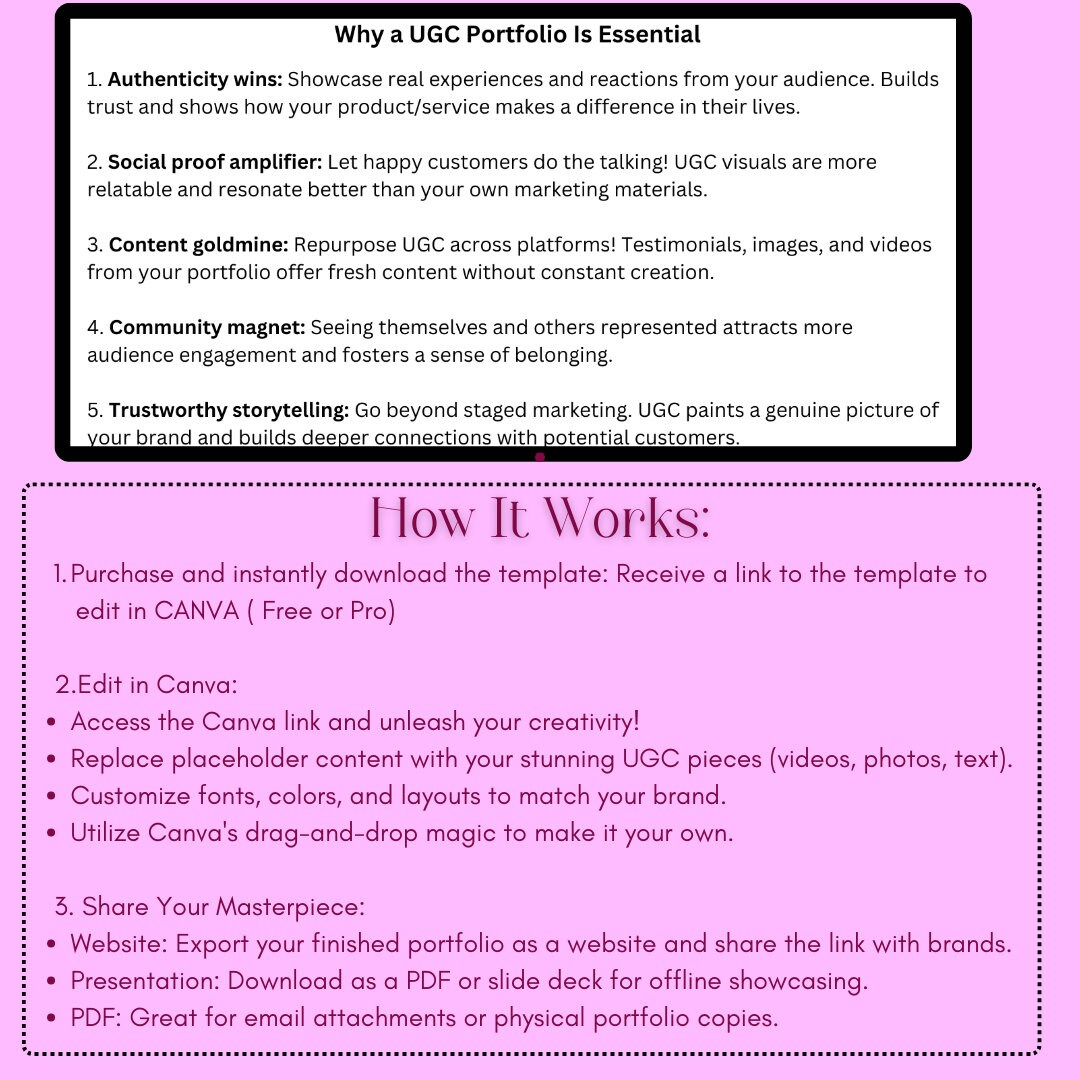 Pink Portfolio Template | Canva Template, Website Creator,content ...