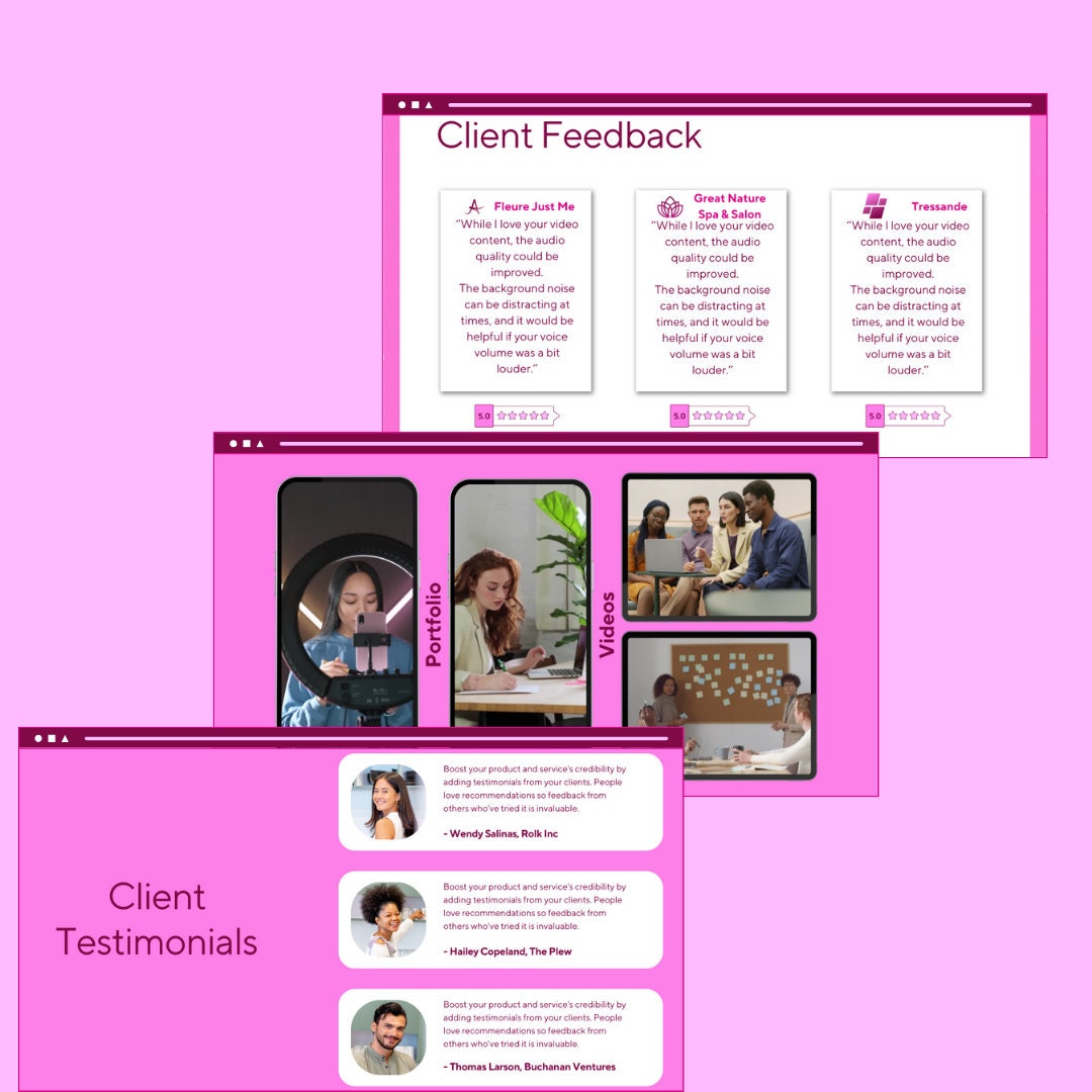 Pink Portfolio Template | Canva Template, Website Creator,content ...