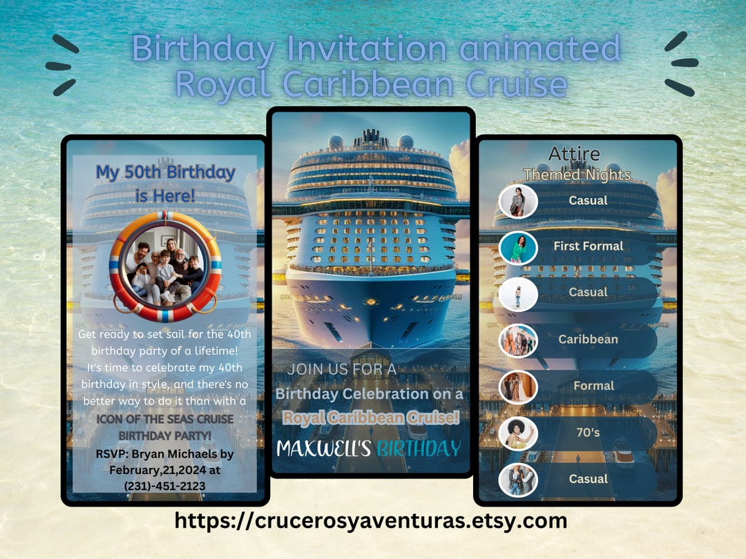Editable Royal Caribbean Cruise Invitation Video Template Animated ...