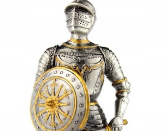 Medieval Metal Knight Suit of Armor Statue With Flail Model 18 Figurine ...