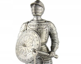 Medieval Metal Knight Suit of Armor Statue With Flail Model 18 Figurine ...