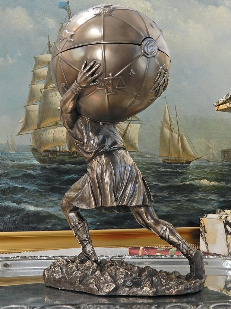 Atlas Carrying the Earth, Ancient Symbol of Strength and Bodybuilding ...