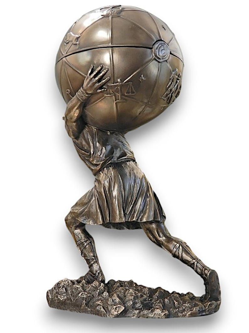 Atlas Carrying the Earth - Ancient Symbol of Strength and Bodybuilding ...