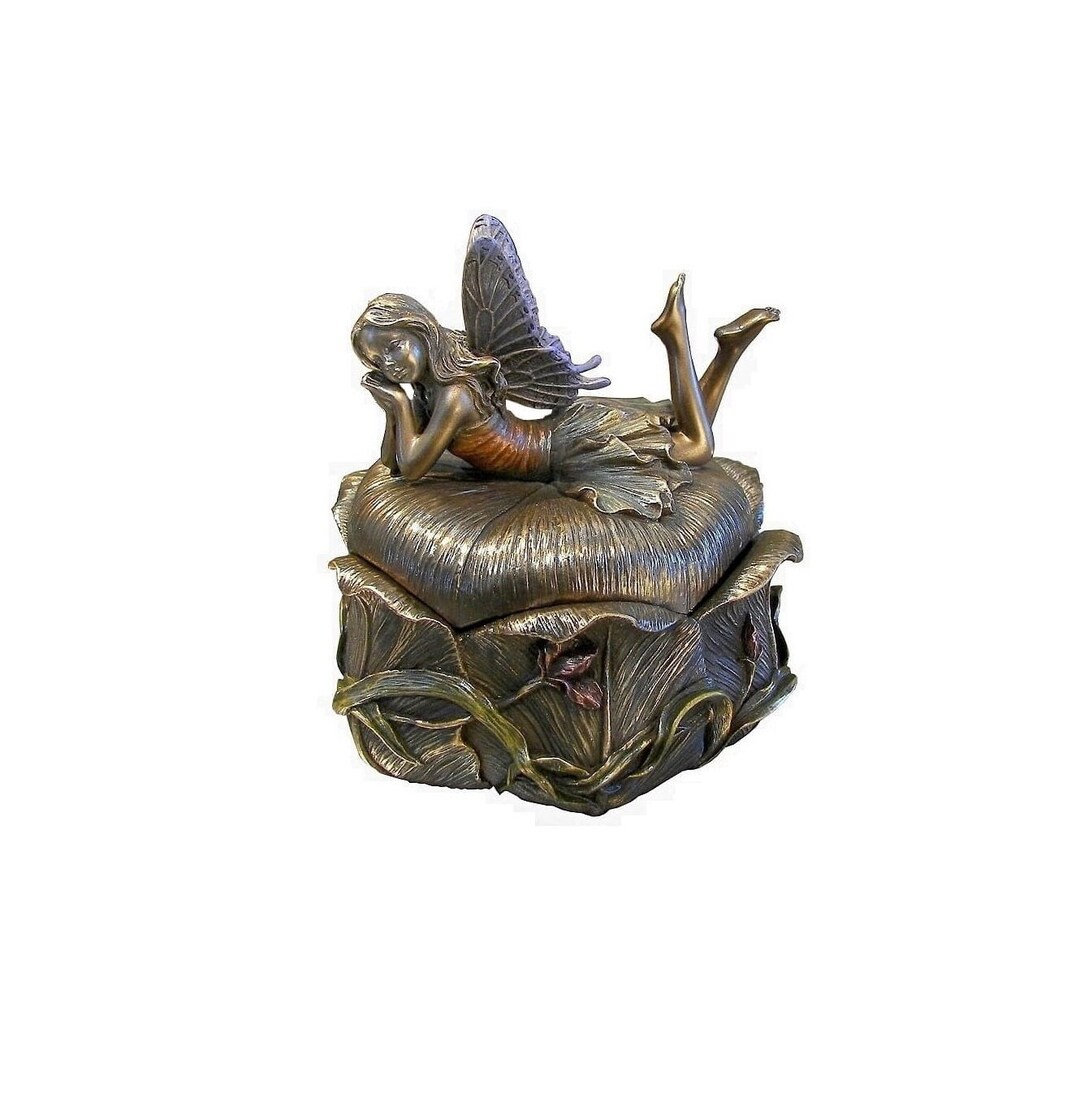 Box With a Beautiful Elf - Art Nouveau Style - Etsy