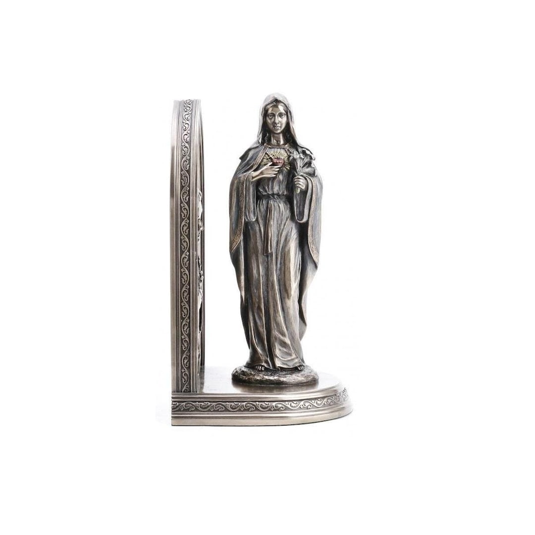 Bookend With Immaculate Heart of Mary - Faith-inspired Shelf Decor ...