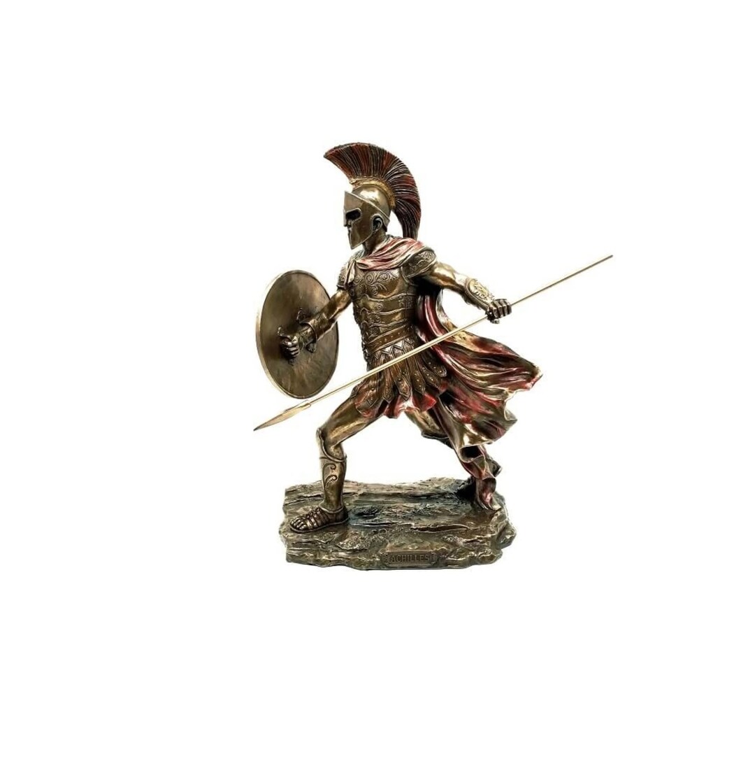 Achilles With Spear and Shield, Hero From Iliad by Homer - Etsy