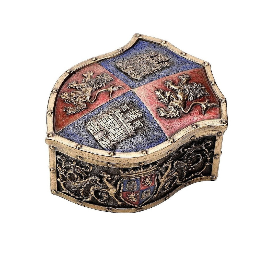 Knight's Box With Lions and Dragons - Decorative Box - Lion Chest - Etsy