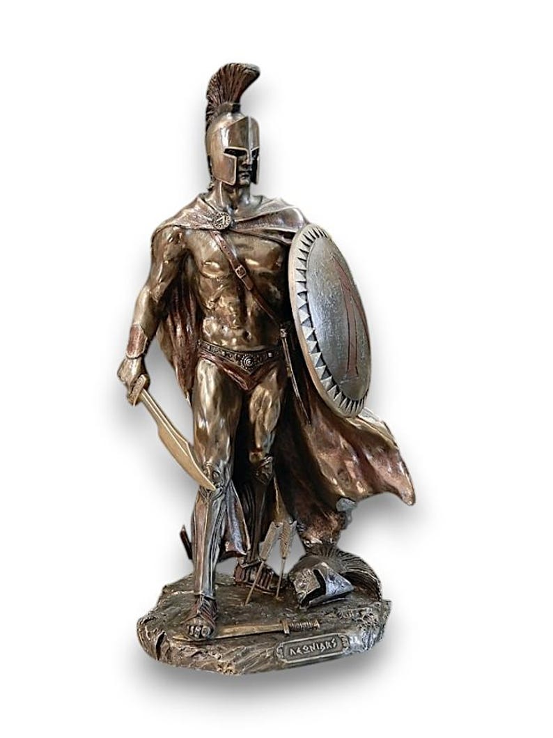 Leonidas the King of Sparta Sculpture - Legendary Hero Statue - Spartan ...