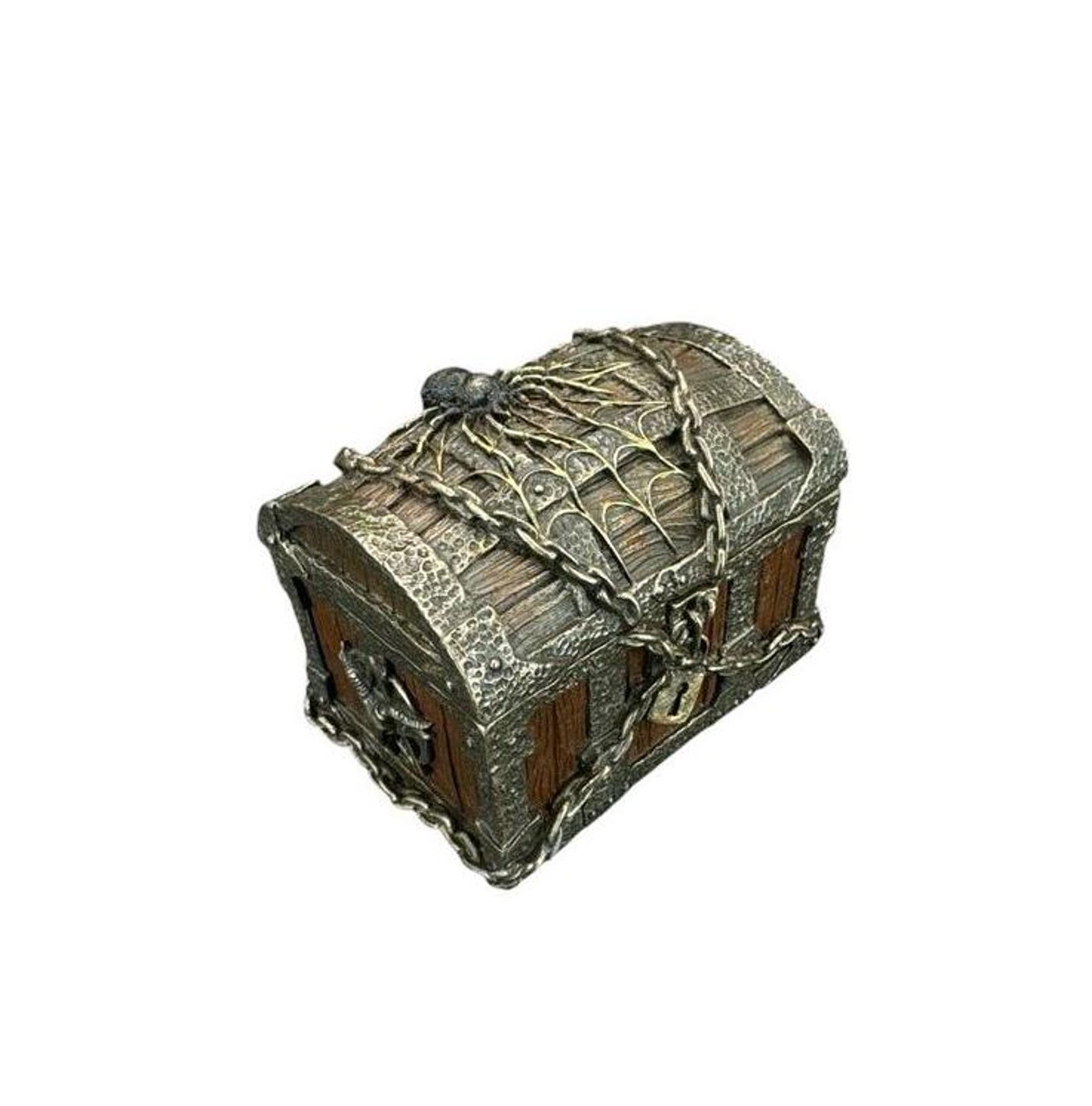 Pirate Box - Chest With Chains and Spider Sculptures - Etsy