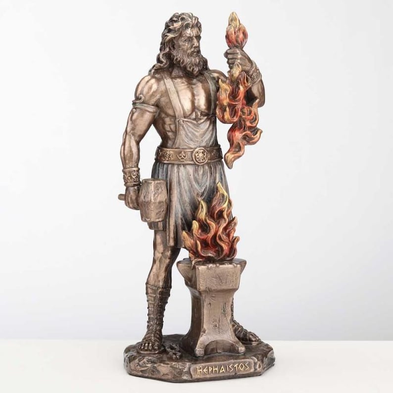 Hephaestus the Greek God and Symbol of Strength and Resilience Statue ...