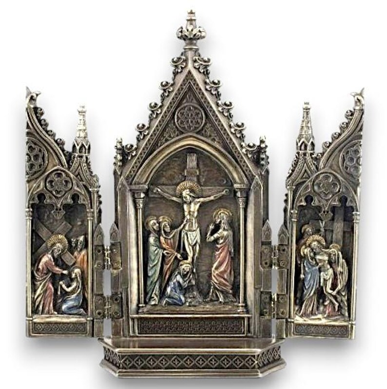 The Crucifixion of Jesus Triptych - Christian Art - Spiritual Decor ...