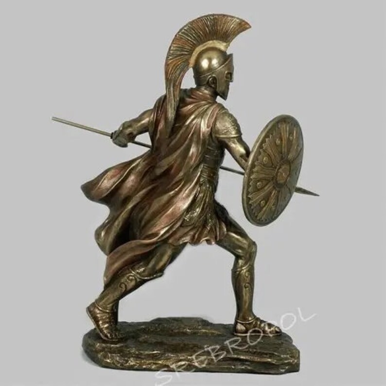 Achilles With Spear and Shield - Hero From Greek Poem Iliad by Homer ...