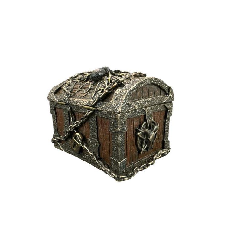 Pirate Box - Chest With Chains and Spider Sculptures - Etsy