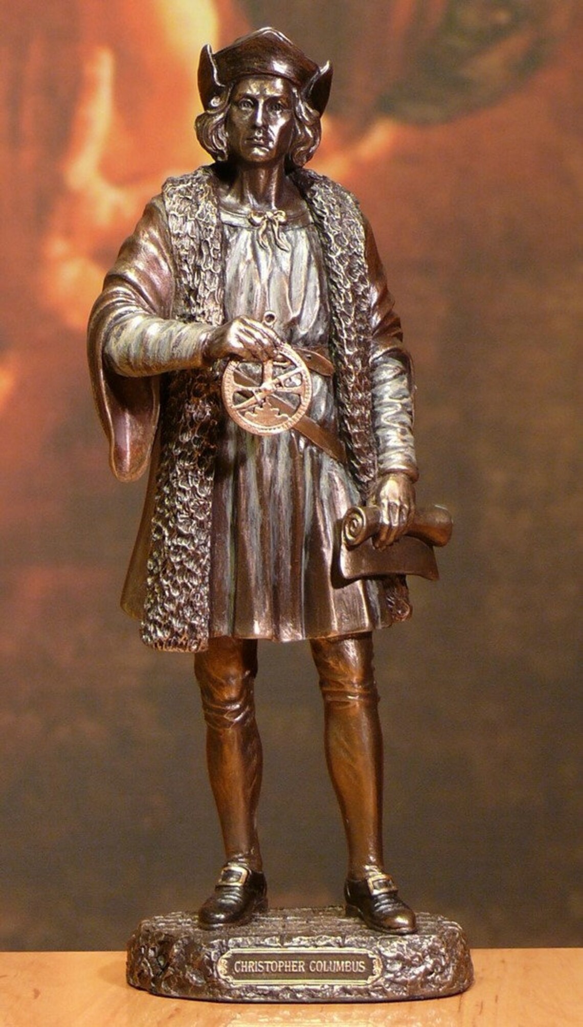 Christopher Columbus Figurine 1492 Voyage Statue Symbol of Courage ...