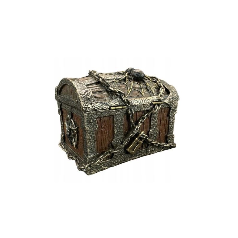 Pirate Box - Chest With Chains and Spider Sculptures - Etsy